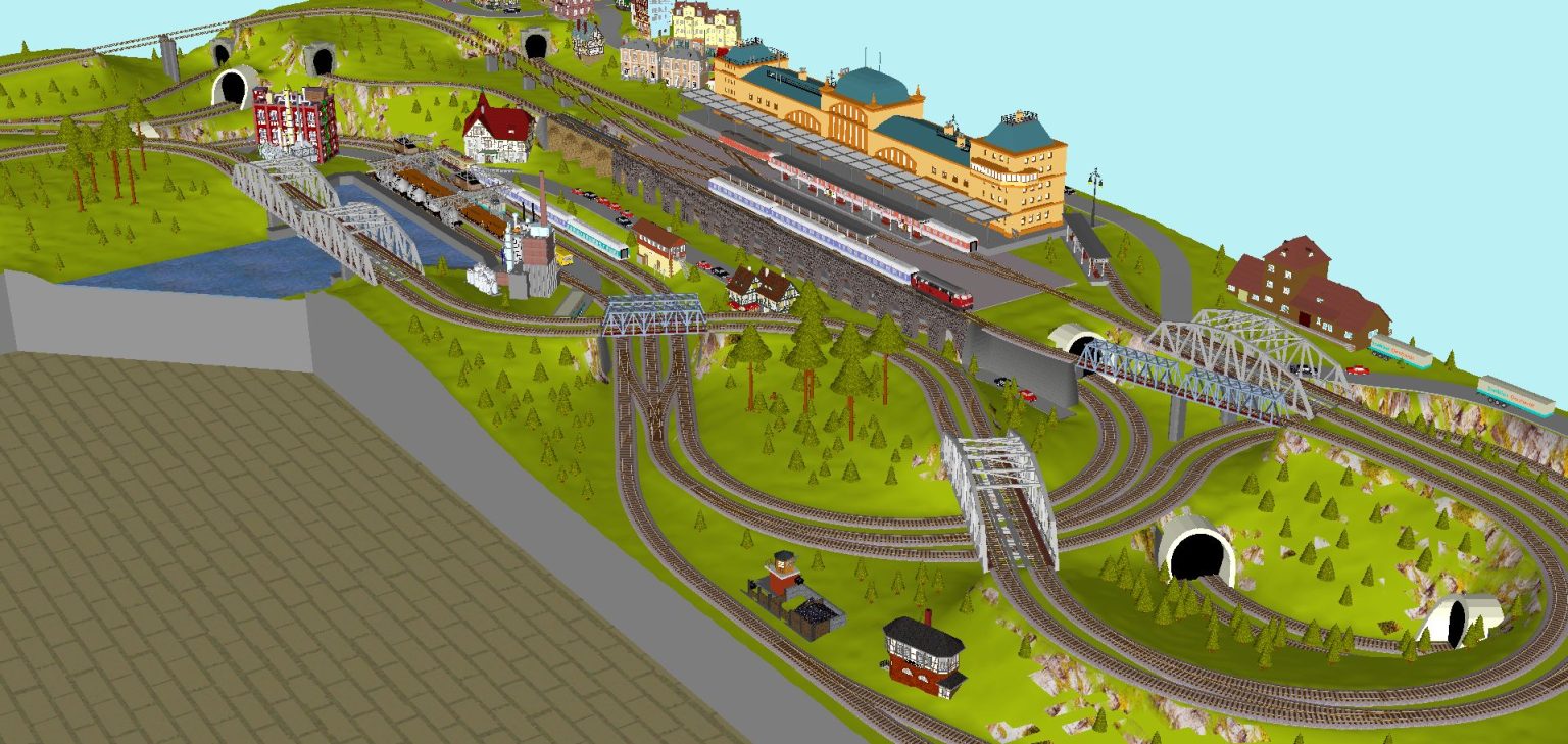 Gleisplan #027 – L-Form mit Tiefbahnhof – für Piko A-Gleis H0 ...